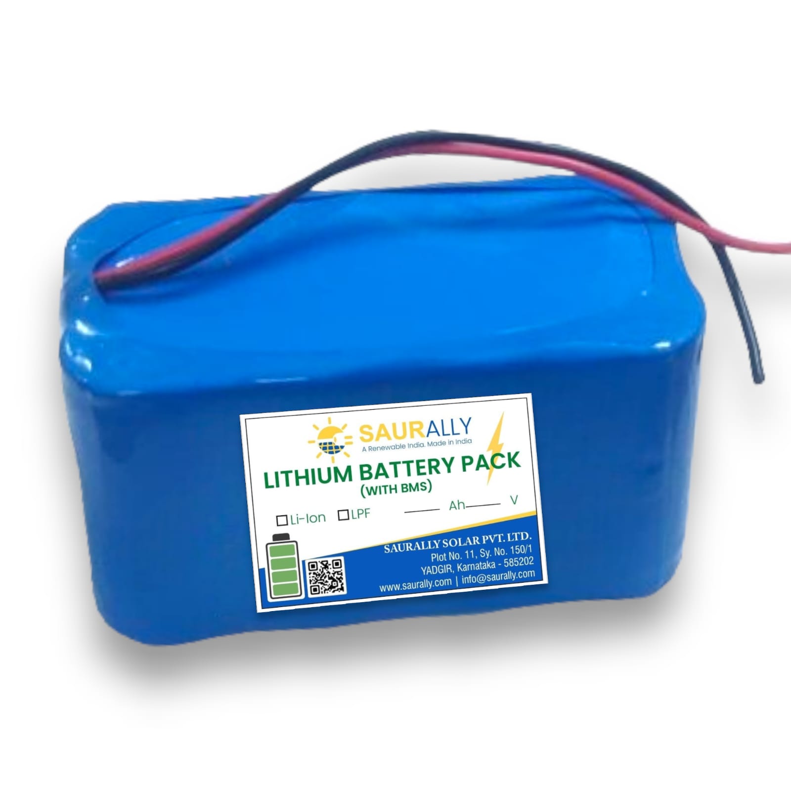 12Ah 12.8V LFP (LiFePO4) Battery Pack With BMS - Saurally Solar Private ...